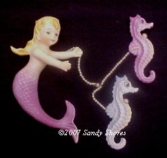 Vintage Lefton Mermaids, Fish, Seahorses and More Photos